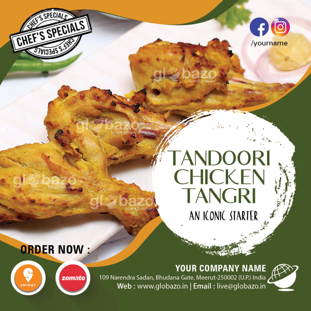 Tandoori Chicken Tangri Snacks-150 – Globazo : Social Media Banners ...