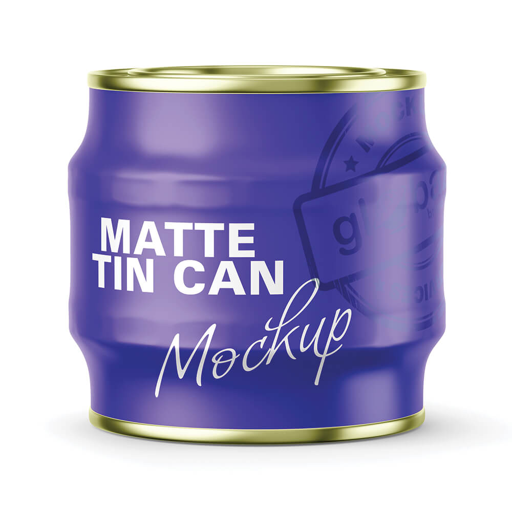 Matte Tin Can Mockup (pkg-1000) – Globazo : Social Media Banners, Product Mockups Ready to Print ...