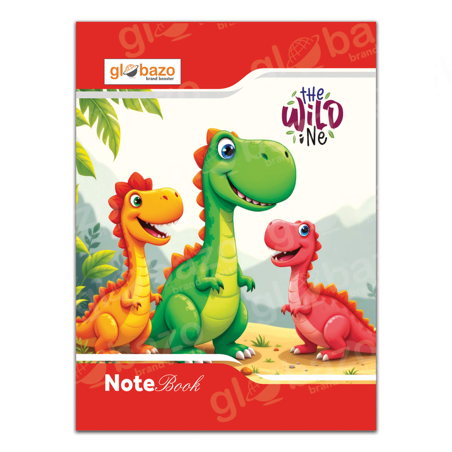 Dinosaur Front Notebook Design – Globazo : Social Media Banners ...
